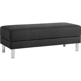 Hocker Max Winzer "Just Fresh" Gr. B/H/T: 135 cm x 47 cm x 56 cm, Samtvelours 20442, schwarz Hocker mit Stauraum Polsterhocker