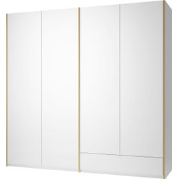 Müllermöbel Drehtürenschrank MÜLLER SMALL LIVING "Modular Plus Variante 8" Schränke Gr. B/H/T: 230 cm x 221,4 cm x 60,5 cm, 4 St., weiß (weiß, birke) Inklusive 1 geräumigen Schublade