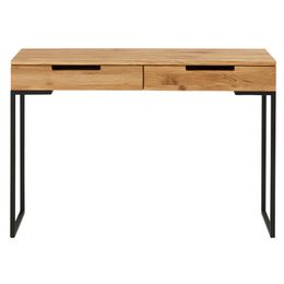 Schreibtisch Home Affaire Tische Gr. B/H/T: 110 cm x 76 cm x 45 cm, braun (eiche, schwarz, eiche)