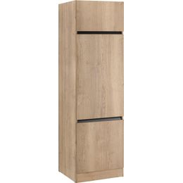 Seitenschrank Optifit "Roth" Schränke Gr. B/H/T: 60 cm x 206,8 cm x 57,1 cm, 2 St., Komplettausführung, braun (wildeichefarben, wildeichefarben) Breite 60 cm