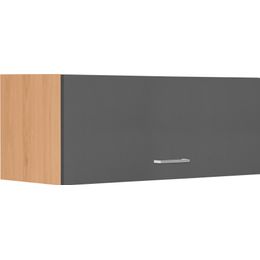 Klapphängeschrank Optifit "Tapa" Schränke Gr. B/H/T: 90 cm x 35,2 cm x 34,9 cm, grau (anthrazit, buche) Breite 90 cm