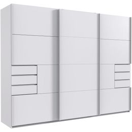 Schwebetürenschrank wimex "Bangkok" Schränke Gr. B/H/T: 270 cm x 208 cm x 64 cm, 3 St., weiß Kleiderschrank 3-türig, 270cm breit, mit 6 praktischen Außenschubladen