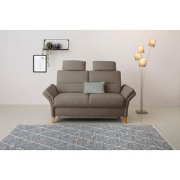 2-Sitzer Home Affaire "Westerland", grau (taupe), B:166cm H:90cm T:89cm, 98% Polyester 2% Polyamid, Sofas, Federkern-Polsterung. wahlweise mit Armlehnfunktion