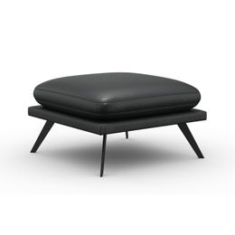 Hocker Machalke "butterfly" Gr. B/H/T: 71 cm x 43 cm x 71 cm, Leder SADDLE, schwarz (black saddle)