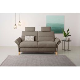 3-Sitzer Home Affaire "Westerland", grau (taupe), B:186cm H:90cm T:89cm, 98% Polyester 2% Polyamid, Sofas, Federkern-Polsterung. wahlweise mit Armlehnfunktion