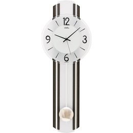 Pendelwanduhr AMS "W7230" Wanduhren Gr. B/H/L: 23 cm x 7 cm x 64 cm, grau (anthrazit)