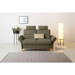 2-Sitzer Home Affaire "Westerland", gr&uuml;n (oliv), B:166cm H:90cm T:89cm, 100% Polyester, Sofas, Federkern-Polsterung. wahlweise mit Armlehnfunktion