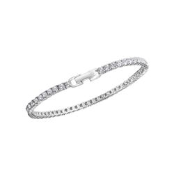 Armband Vivance "925-Sterling Silber rhodiniert Zirkonia" Armbänder Gr. 18 + 2cm, Silber 925 (Sterlingsilber), weiß (weiß, weiß) Damen