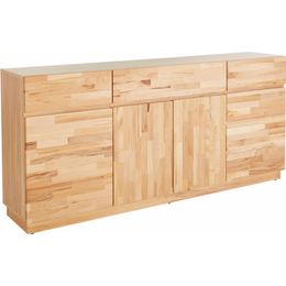 Sideboard Home Affaire Sideboards beige (kernbuche teilmassiv) Breite 180 cm, teilmassiv, FSC-zertifiziert