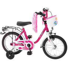 Kinderfahrrad Bachtenkirch "Dream" Fahrräder Gr. 25cm, 14 Zoll (35,56cm), rosa (pink-weiß) Kinder