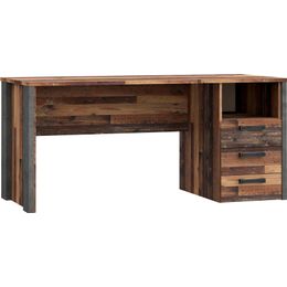 Schreibtisch FORTE "Clif" Tische Gr. B/H/T: 160cm x 73,5cm x 69,5cm, grau (old-wood vintage/betonoptik dunkelgrau + old-wood vintage) Breite 160 cm