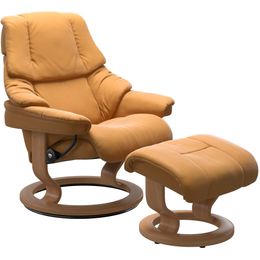 stressless "Reno" Set, Relaxsessel mit Hocker, mit Hocker, mit Classic Base, Gr&ouml;&szlig;e S, M & L, Gestell Eiche
