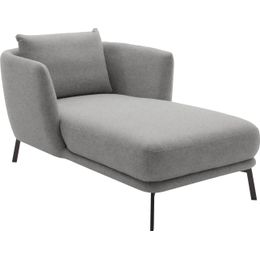 Schöner Wohnen Kollektion Chaiselongue "Pearl - 5 Jahre Hersteller-Garantie, auch in Bouclé", grau, B:101cm H:71cm T:161cm, 16% Baumwolle, 79% Polyester, 5% Polyacryl, SCHÖNER WOHNEN-KOLLEKTION, Sofas, Maße (B/H/T): 101/71/161 cm, Füße aus Metall