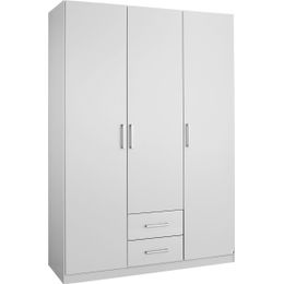 Kleiderschrank Rauch "Albero" Schränke Gr. B/H/T: 136cm x 197cm x 54cm, 3 St., weiß (weiß uni)