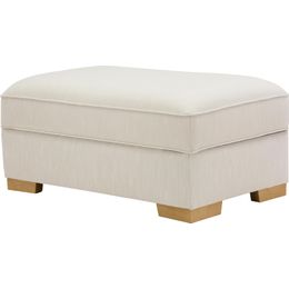 Stauraumhocker Home Affaire "Savoy", beige (natur), B:102cm H:46cm T:60cm, Struktur weich (100% Polyester), Struktur fein (100% Polyester), Hocker, Polsterhocker, incl. großem Stauraum, passend zur "Savoy"-Serie, 2 Bezugsqualitäten