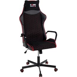 Gaming-Stuhl Duo Collection "Game-Rocker S-10" Stühle Gr. B/H/T: 60 cm x 125 cm x 60 cm, Microfaser-Kunstleder, Metall, schwarz (schwarz, schwarz)