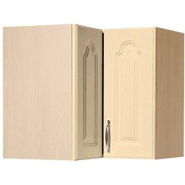 Wiho-Küchen Eckhängeschrank WIHO KÜCHEN "Linz" Schränke Gr. B/H/T: 60 cm x 56,5 cm x 35 cm, 2 St., beige (front: magnolia, korpus: sonoma eiche) 60 cm breit