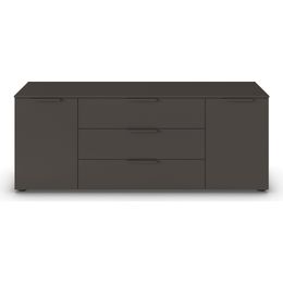 Kommode Rauch "Flipp" Sideboards Gr. B/H/T: 160 cm x 61 cm x 42 cm, 3 St., grau (graphit) 2-türig mit 3 Schubladen und Soft-Close-Funktion