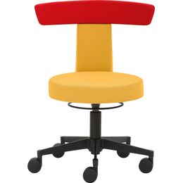 mayer Sitzmöbel Drehhocker MAYER SITZMÖBEL "1262", orange (orangegelb), B:54cm H:73cm T:56cm, 100% post-consumer recyceltes Polyester, Hocker, Funktionsdrehhocker 1262