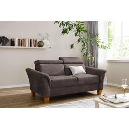 2,5-Sitzer Home Affaire "Conville", braun (mocca), B:181cm H:84cm T:93cm, 100% Polyester, Sofas, inkl. Kopfteilverstellung