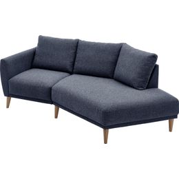 2,5-Sitzer "Elvis", grau (anthrazit), B:220cm H:80cm T:127cm, 79% PES; 21% PP, ATLANTIC HOME COLLECTION, Sofas, Polsterecke mit offenem Ende im skandinavischen Stil, Massivholzf&uuml;&szlig;e