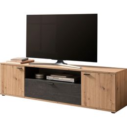 TV-Board Hela "Atlanta" Sideboards Gr. B/H/T: 180cm x 50cm x 40cm, Artisan Eiche/Burned Wood,, braun (artisan eiche/burned wood) Breite 180 cm