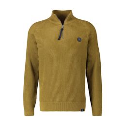 Strickpullover Lerros "Lerros Troyer, Fishermanstyle" Gr. S, braun (dried tobacco) Herren Pullover