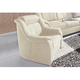 Sit & More Sessel SIT & MORE "Basel", wei&szlig; (altwei&szlig;), B:85cm H:98cm T:95cm, Luxus-Microfaser (aus 100% Polyester);NaturLEDER (echtes Rindsleder);SOFTLUX-Kunstleder;Altara Nubuck, die kuschelweiche Luxus-Microfaser (aus 100% Polyester), Sessel, Sessel