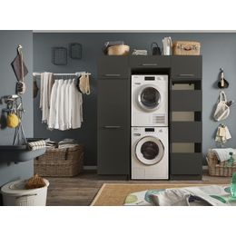 Mehrzweckschrank-Set LAUNDREEZY "LAUNDREEZY LDLK3" Kastenmöbel-Sets Gr. B/H/T: 167,5cm x 200cm x 67,5cm, grau (anthrazit) Breite 167,5 cm