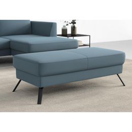 Sit & More Hockerbank SIT&MORE "Lindholm" Hocker Gr. B/H/T: 135 cm x 48 cm x 65 cm, Flachgewebe, blau (pacific)