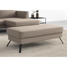 Sit & More Hockerbank SIT&MORE "Lindholm" Hocker Gr. B/H/T: 135 cm x 48 cm x 65 cm, Soft clean, grau (taupe)