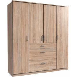 Kleiderschrank wimex "Click" Schränke Gr. B/H/T: 180cm x 199cm x 58cm, 4 St., braun (struktureichefarben hell) Drehtürenschrank Kleiderschrank Schränke ohne Spiegel