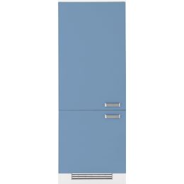 Wiho-Küchen Kühlumbauschrank WIHO KÜCHEN "Husum" Schränke Gr. B/H/T: 60 cm x 165 cm x 57 cm, 2 St., blau (front: himmelblau, korpus: weiß) Kühlschrankumbauschränke 60 cm breit