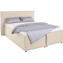 Polsterbett "Isaline", beige, B:173cm L:213cm, 100% Polyester, LeGer Home by Lena Gercke, Betten, Polsterbett ohne Bettkasten Polsterbett, wahlweise ohne Matratze oder mit 3 Matratzenarten, Kopfteilhöhe 107 cm