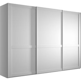 Schwebetürenschrank Wiemann "Göteborg" Schränke Gr. B/H/T: 295,2 cm x 220 cm x 67 cm, 3 St., weiß Querriegel und Griffleisten im Korpusfarbton