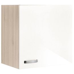 Hängeschrank Optifit "Faro" Schränke Gr. B/H/T: 60 cm x 57,6 cm x 34,6 cm, 1 St., weiß (weiß glanz) mit Metallgriff, Breite 60 cm