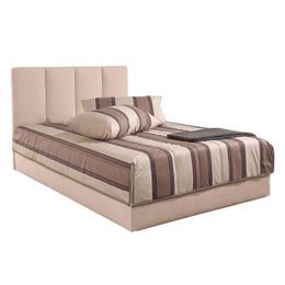 Polsterbett, beige, B:190cm L:210cm, Bezug Bett: Microfaser (100% Polyester);Bonnell-Federkernmatratze: 51% Polypropylen, 39% Polyester und 10% Baumwolle;Kaltschaummatratze: 100% Polyester, Bezug abnehm- und waschbar bis 60C, Westfalia Schlafkomfort, Betten, mit Bettkasten
