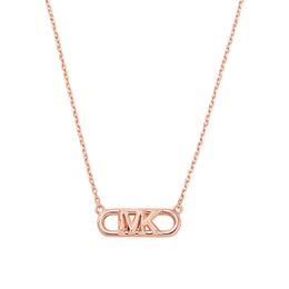 Kette mit Anhänger Michael Kors "PREMIUM, OVAL, MKC164200" Halsketten Gr. Silber 925 (Sterlingsilber), Länge: 43 cm Breite: 1,1 mm, rosegold (roségoldfarben) Damen