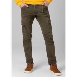 Cargohose Timezone "Regular RogerTZ" Gr. 31, Länge 34, grün Herren Hosen 5-Pocket-Hose