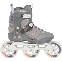 Inlineskates Powerslide "Phuzion Argon Cement 110" Gr. 40, grau (grau, wei&szlig;), Inlineskates_Rollschuhe, 40 (bis 100 kg), Kunstfaser, Lederimitat