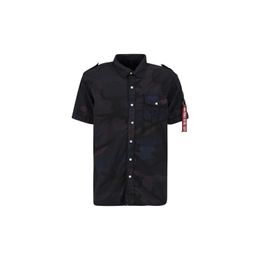 T-Shirt Alpha Industries "Alpha Industries Men - T-Shirts Camo Shirt S" Gr. L, schwarz (black camo) Herren Shirts