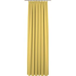Vorhang Adam "Uni Light Collection" Gardinen Gr. 175 cm, Kräuselband, 145 cm, gelb (hellgelb) Kräuselband
