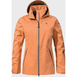 Schöffel Outdoorjacke SCHÖFFEL "2.5L Jacket Aiplspitz L" Gr. 40, orange (5075 - orange) Damen Jacken