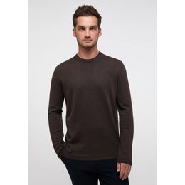 Strickpullover Eterna, Herren, Gr. L, braun (dunkelbraun), 100% Wolle (Merino), casual, lässig geschnitten, Pullover