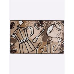 Fußmatte Salonloewe Teppiche Gr. B/L: 60 cm x 180 cm, 7 mm, 1 St., beige (natur, braun) Fußmatten gemustert