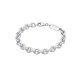 Armband Kuzzoi "Herren Rundanker Massiv 925 Silber" Armbänder Gr. 19cm, ohne Stein, Silber 925 (Sterlingsilber), silberfarben (silber) Herren