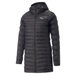 Winterjacke Puma "PACKLITE PRIMALOFT LONG HOODED JACKET" Gr. M, schwarz (Puma schwarz) Damen Jacken