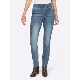 Bequeme Jeans Heine Gr. 36, Normalgrößen, blau (blue, bleached) Damen Jeans