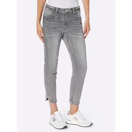 Bequeme Jeans Heine Gr. 34, Normalgrößen, blau (light grey, denim) Damen Jeans