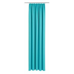 Vorhang WIRTH "Dim out" Gardinen Gr. 300 cm, Kräuselband, 145 cm, blau (türkis)